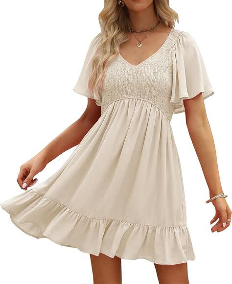 Lillusory Womens Flowy Casual Mini Dresses 2026 Summer Graduation