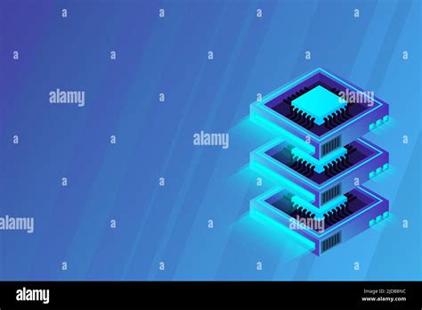 Quantum Computer Large Data Processing Server Room Artificial Intelligence Data Base Concept