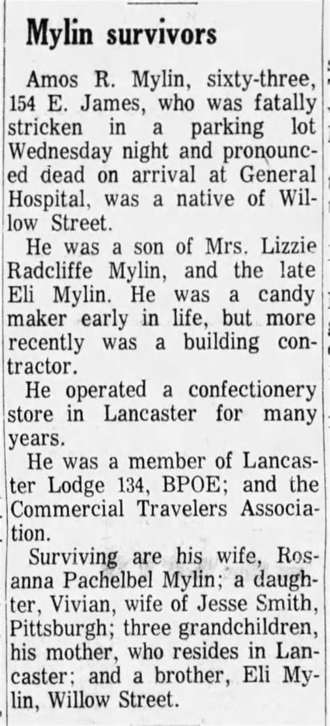 Amos Mylin Obituary ™