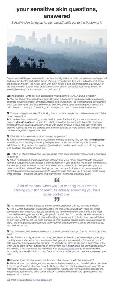 Your Sensitive Skin Questions Answered The Skin Company