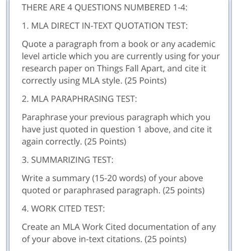 1 Mla Direct In Text Quotation Test Quote A