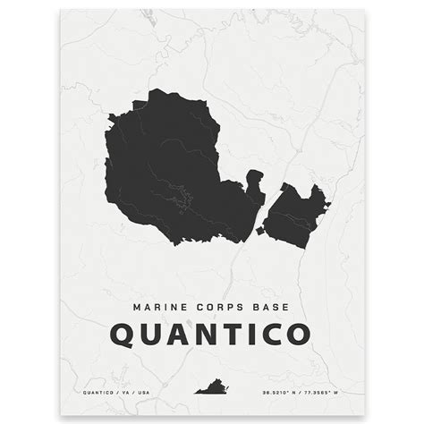 Marine Corps Base Quantico Map Print Home Base Maps