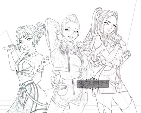 Exploring The World Of Huntrix Drawings To Color
