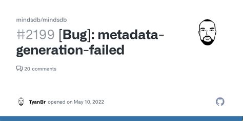 [bug] metadata generation failed · issue 2199 · mindsdb mindsdb · github