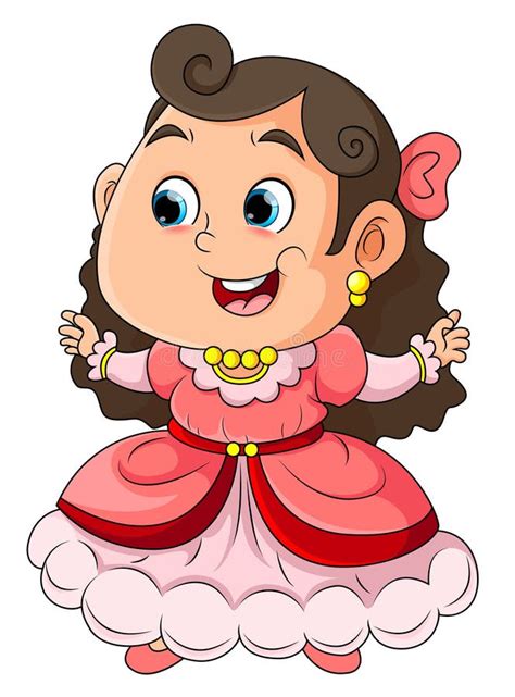 The Cute Princess Girl Is Looking So Beautiful With Dress That She Is