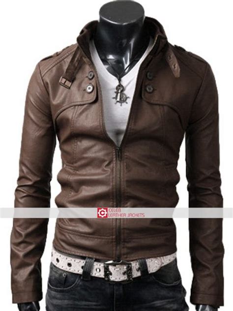 Slim Fit Button Pocket Light Brown Jacket