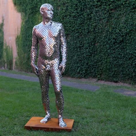 Jason Kimes After Bathsheba Large Male Nude Figure Stainless