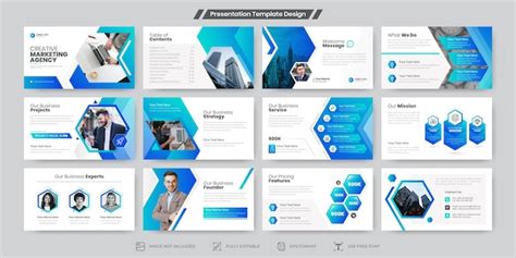 Design Von Präsentationsvorlagen Für Powerpoint Folien Premium Vektor