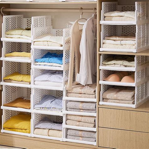Stackable Plastic Storage Baskets — Industrial Wardrobe Organization