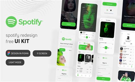 Spotify Redesign Free Ui Kit Light Download Free Ui Kit