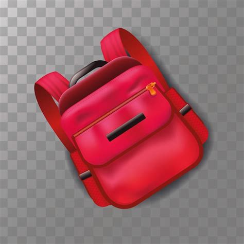 Premium Vector A Red Backpack School