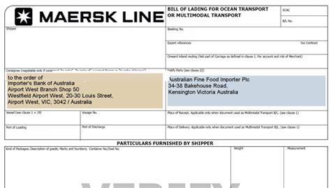 Bill Of Lading Consignee ~ Smartresumemaker
