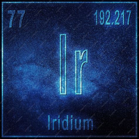 Free Photo Iridium Chemical Element Sign With Atomic Number And