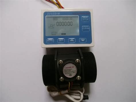 G 2 Inch DN50 Flow Rate Water Sensor Meter LCD Digital Display Control Programmable In Flow
