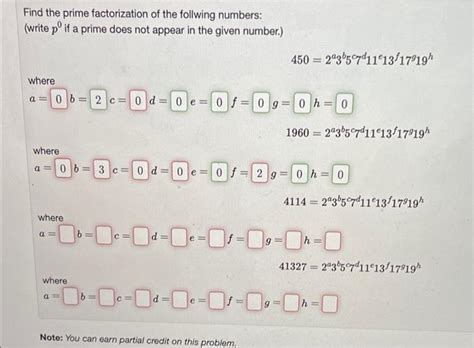 Solved Find The Prime Factorization Of The Follwing Numbers Chegg