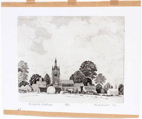 Maurice R Bebb Etching 1962