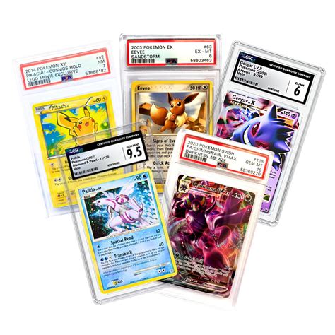 Mystery Psa Or Cgc Graded Pokemon Card With Protective Display Case