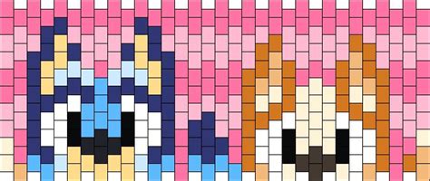 Bluey And Bingo Cuff Pattern Kandi Pattern In 2025 Kandi Patterns
