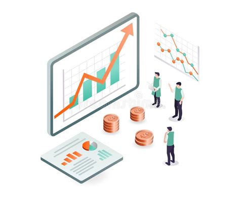 Data Analysis Of Business Development And Earnings Stock Vector