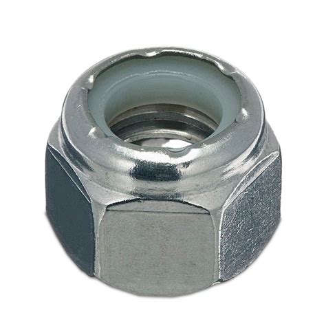 14 20 Nylon Lock Nut Steel Zinc Plated Bulk Nylon Locking Nuts