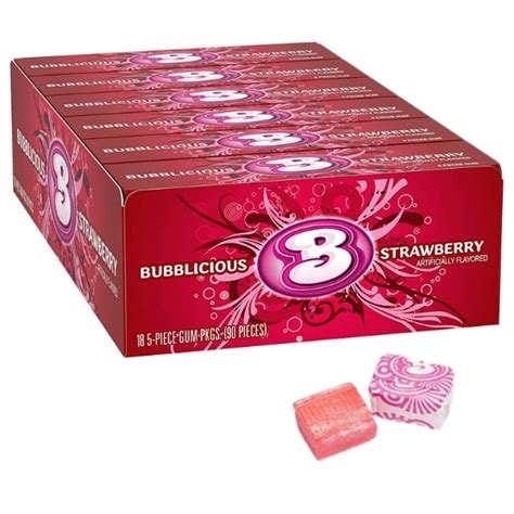 Bubblicious Gum Strawberry 40g 18ct Iwholesalecandy