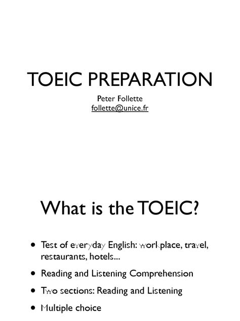 Toeic Listening Reading Sample Test Updated Pdf Communication