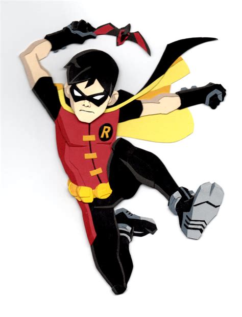Young Justice Robin Dick Grayson Paper Cutout By Say Andy On Deviantart