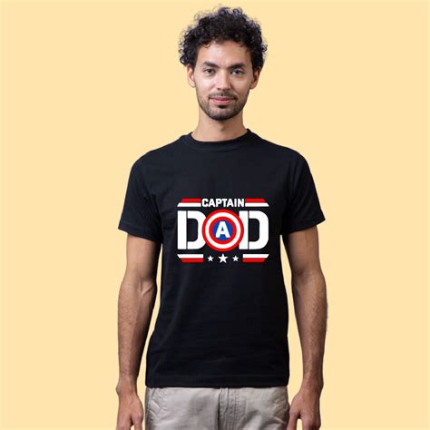 Captain Dad Unisex Half Sleeve T Shirt Lazy Lush