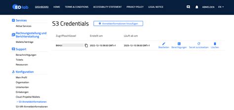 Wie Man Die Eo Daten Repositories Von Code De Und Eo Lab Mit S3fs
