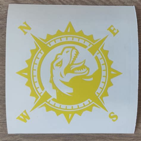 Dinosaur Compass Vinyl Decal Sticker Compass Rose T Rex Decal Truck Decal Laptop Stickers
