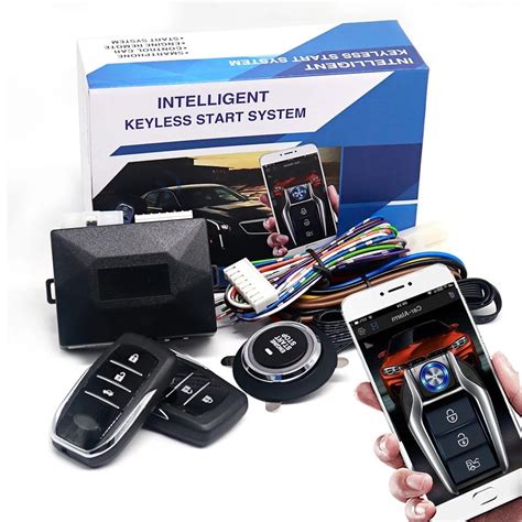 br auto start stop push one button keyless entry system alarm with
