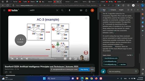 מבוא לבינה מלאכותית Csp Arc Consistency Ac 3 Algorithm Youtube