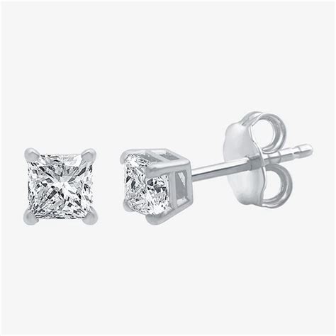 Everstar 12 Ct Tw Lab Grown G Si1 Si2 Diamond Princess Cut Stud