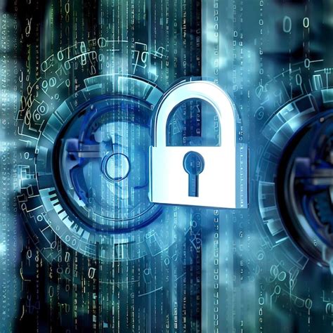 Premium Ai Image Security System Locks Data For Computer Safety