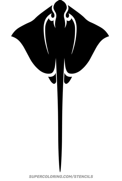 Stencil Of Sting Ray Free Printable Papercraft Templates