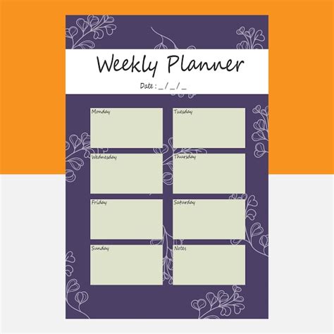 Premium Vector Budget Planner Template With Weekly Task