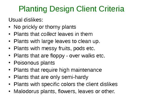 Landscape Planting Design Where In The Design Process