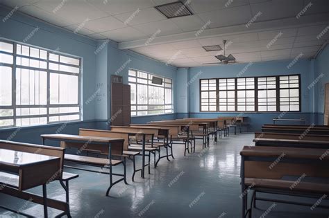 Empty Class Room In School Premium Ai Generated Image