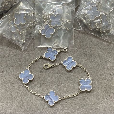 Van Clef Clover Bracelet New Colors Yellow Gold 16cm Light Pink Jewelry Design