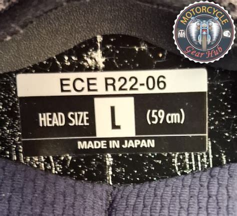 A Photograph Showing The Ece 22 06 Helmet Safety Certification Of Our
