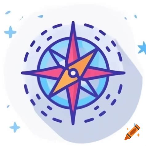 Colorful Compass Icon Design On Craiyon