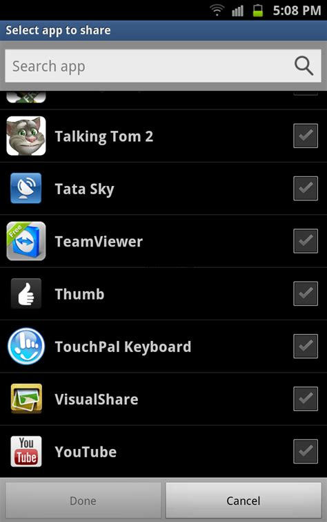 how to share android apps via bluetooth email facebook or messages