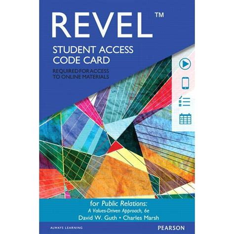 Public Relations Revel Access Code A Values Driven Approach
