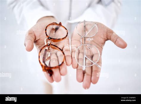 Optometry Vision And Hands With Glasses For Choice Option And