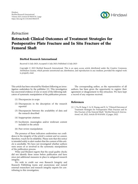 Pdf Retracted Clinical Outcomes Of Treatment Strategies For