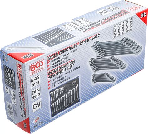 Bgs Technic Combination Spanner Set 6 32 Mm 25 Pcs Purchase Online