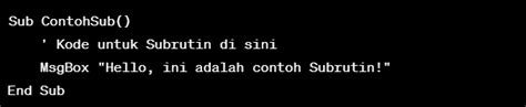 Catat Ini Contoh Programming Sederhana Vba Excel