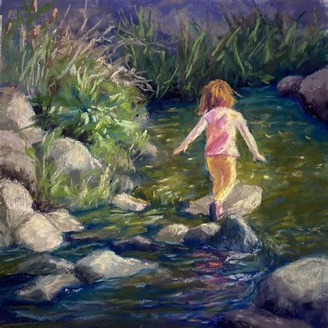 “skipping Stones” By Jill Vellinger Pleasanton Art League