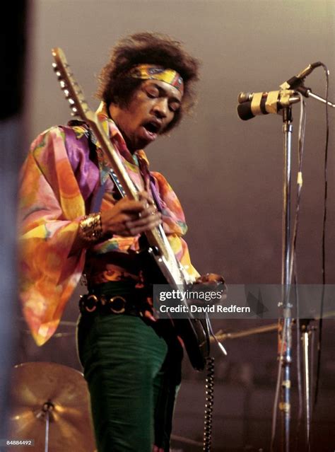 American Rock Guitarist And Singer Jimi Hendrix Performs Live On