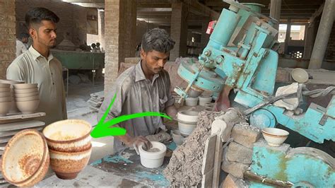 Mass Production Making Process Of Ceramic Bowls In Factory Super